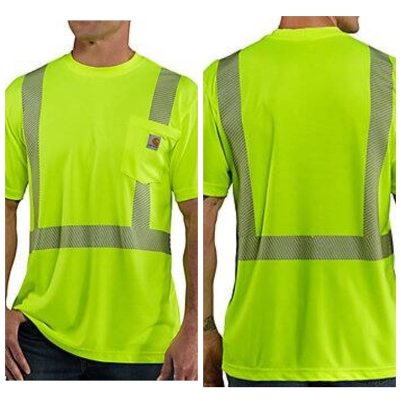 Carhartt | Shirts | Carhartt High Visibility Reflective Neon Yellow Tee ...